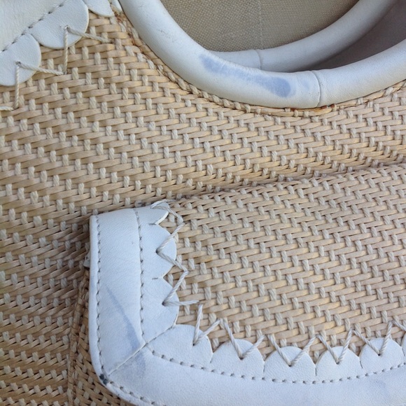 Cole Haan | Bags | Vintage Cole Haan Sarah Straw Sp6 Tote Handbag ...